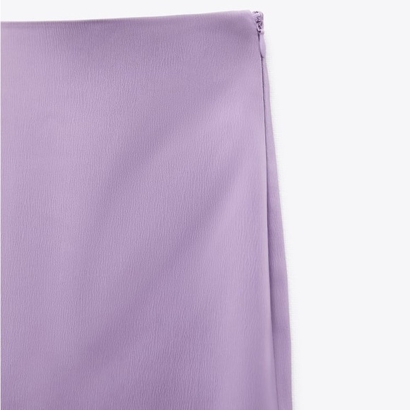 Zara | Pants & Jumpsuits | Zara Lilac Flared Satin Effect Pants | Poshmark